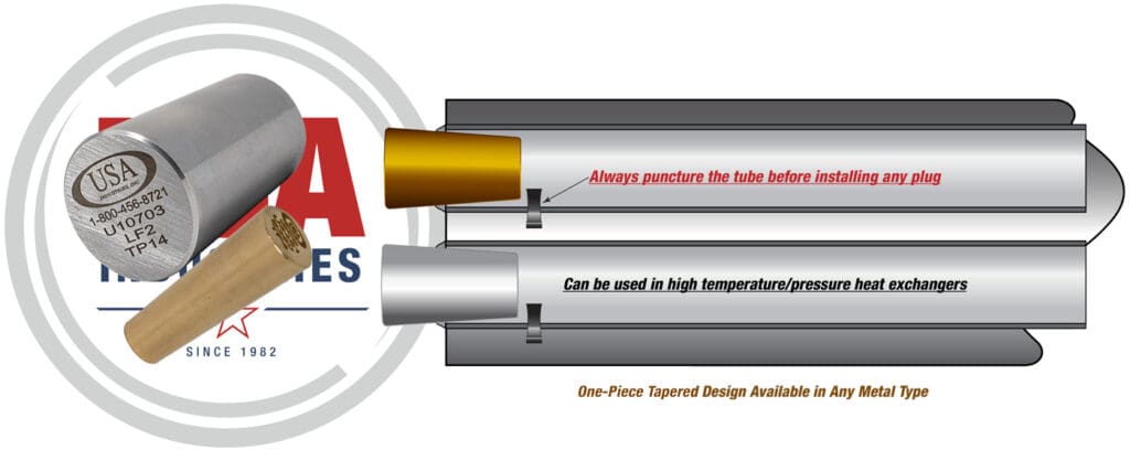 Metal Tapered Tube Plugs for Heat Exchangers | USA Industries located ...